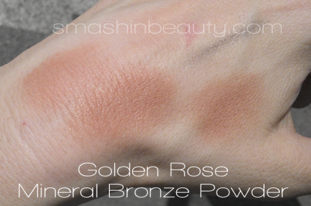 Golden Rose Mineral Bronze Powder Swatches - SmashinBeauty