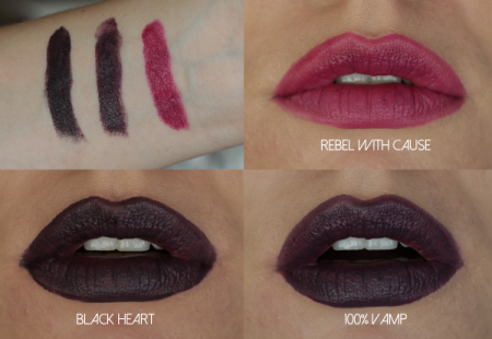 Makeup Revolution Full Vamp lipstick collection swatches & review ...